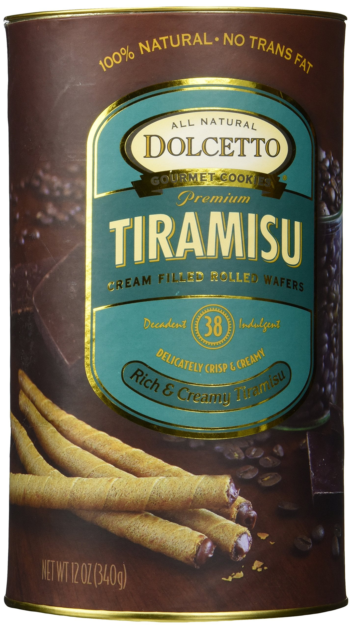 DOLCETTO Dolcetto Wafer Rolls AIF4 Tiramisu, 12 OZ - Walmart.com