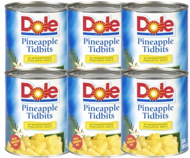 DOLE Pineapple Tidbits in 100% Juice, 2.84L / 100 fl oz - Bulk Food ...