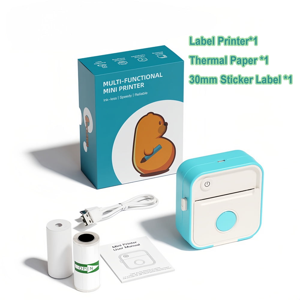 DOLEWA D5 Label Maker Inkless Sticker Printer 12-57mm Roll Paper ...