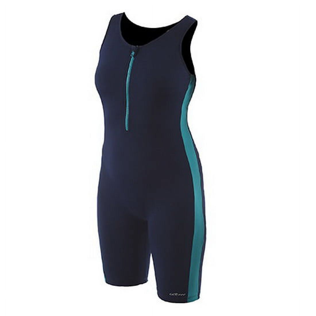 DOLFIN Women's Aquashape Zip Front Unitard Swimsuit, Blue, 20 - Walmart.com