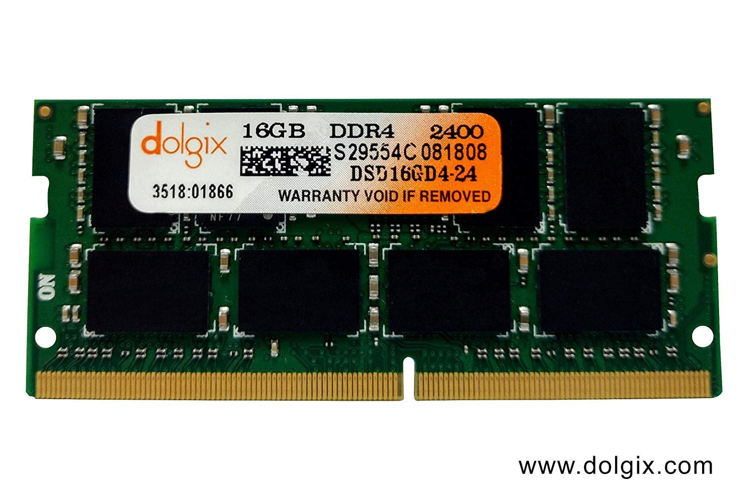 DOLGIX 16GB DDR4 2400MHz PC4-19200 2Rx8 Dual Rank 1.2V CL17 260-Pin ...