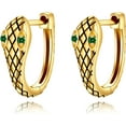 DOLIOX 14k Snake Hoop Earrings for Women Solid Gold Snake Earrings ...