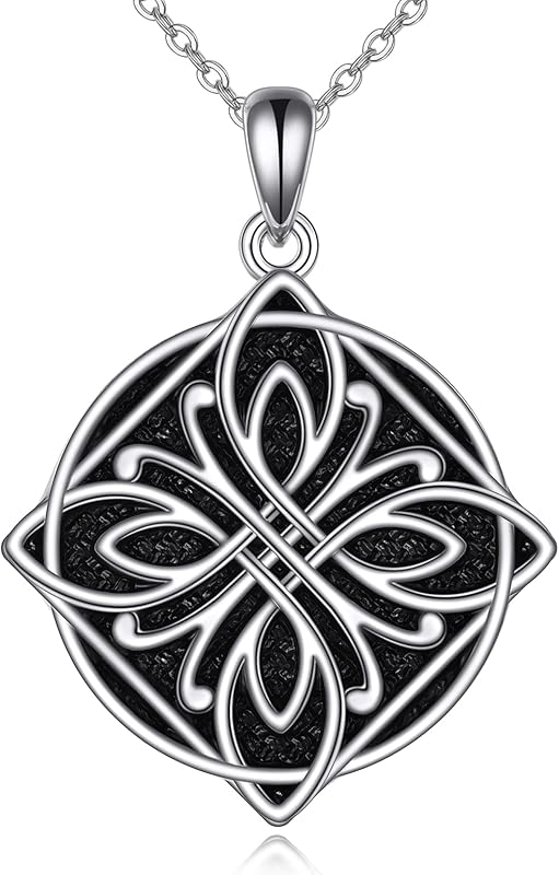 DOLIOX Celtic Knot Necklace Sterling Silver Witches Knot Pendant ...