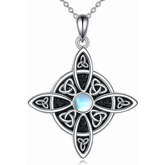 DOLIOX Celtic Knot Necklace Sterling Silver Witches Knot Pendant ...