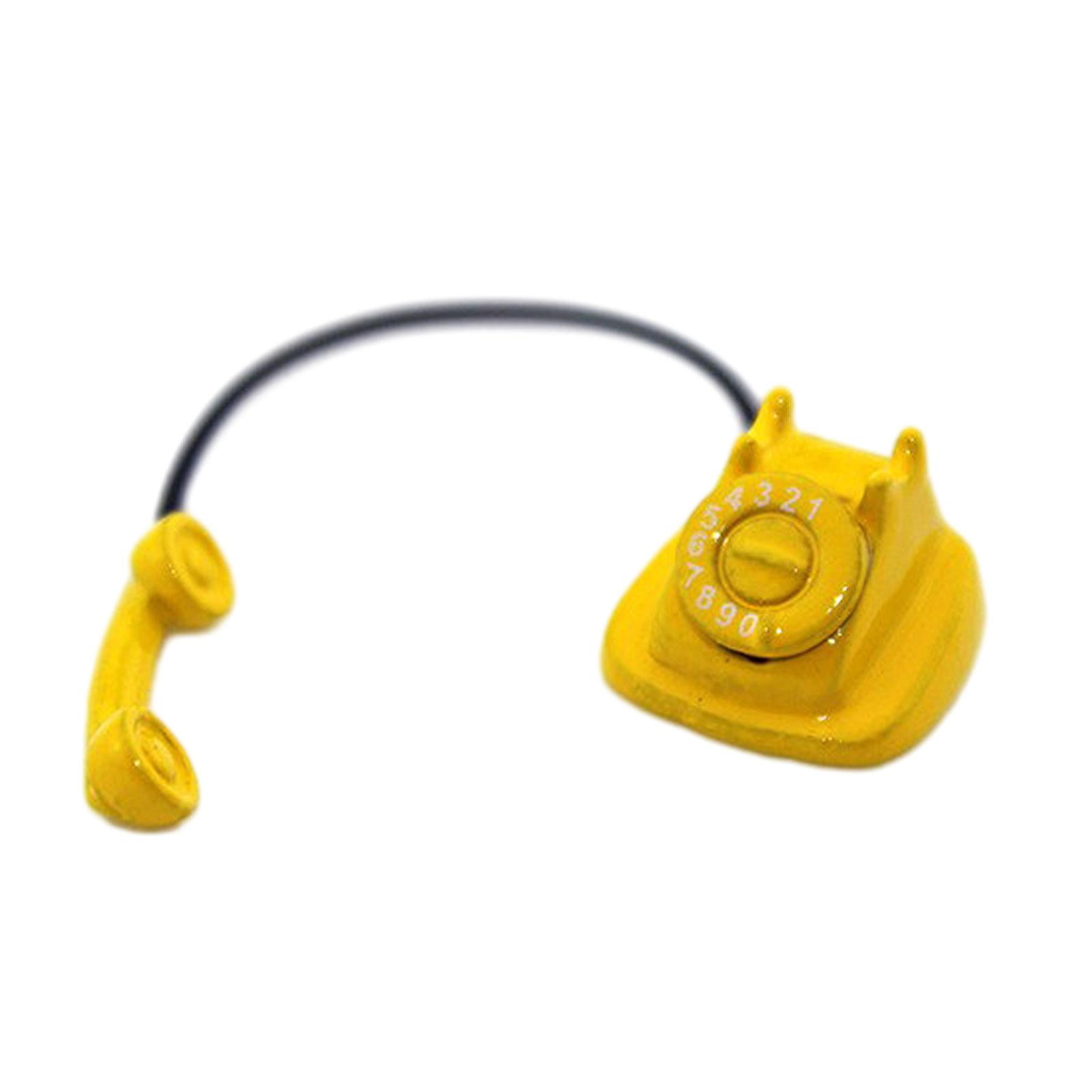 DOLITY 1/12 Dollhouse Retro Rotary Telephone Model Children Pretend ...