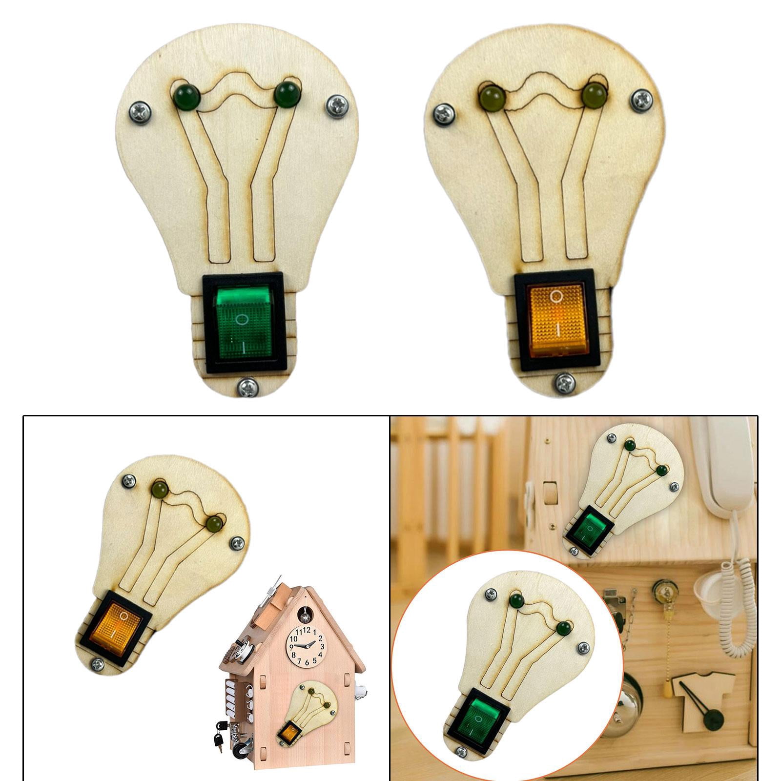 DOLITY 2 Toddlers Busy Board Material with LED Switch Classroom for ...