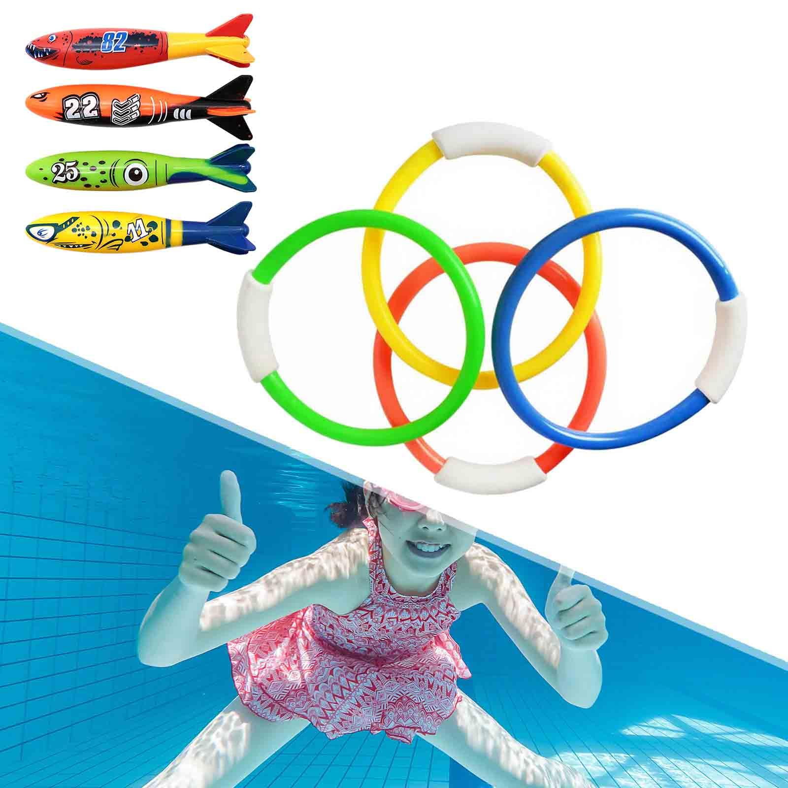 DOLITY 8 Pieces Diving Toys Underwater s Pool Diving Toys Colorful Pool ...