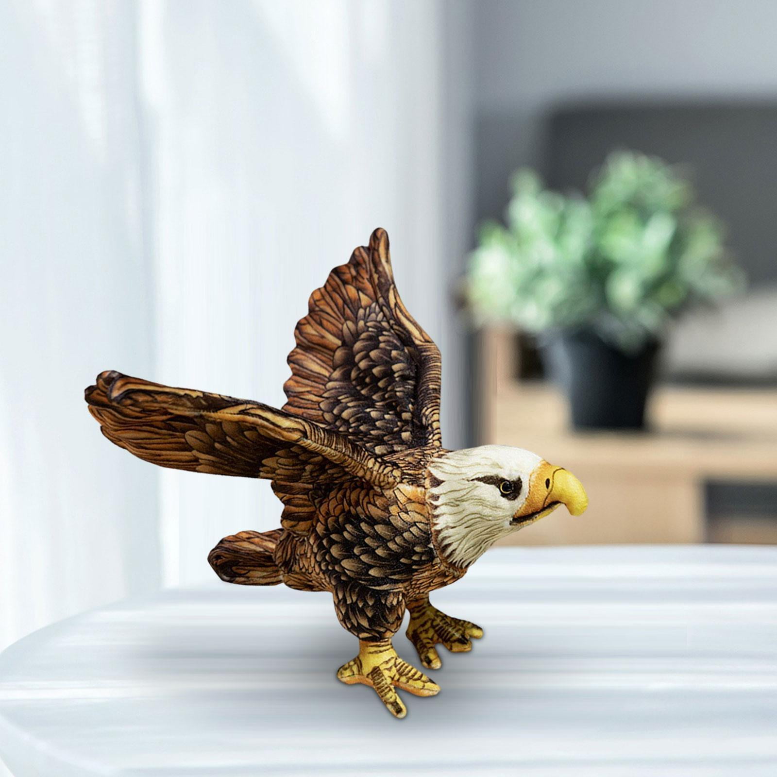 DOLITY Bald Eagle Stuffed Animal Lifelike Kids Room Decor Comfortable ...