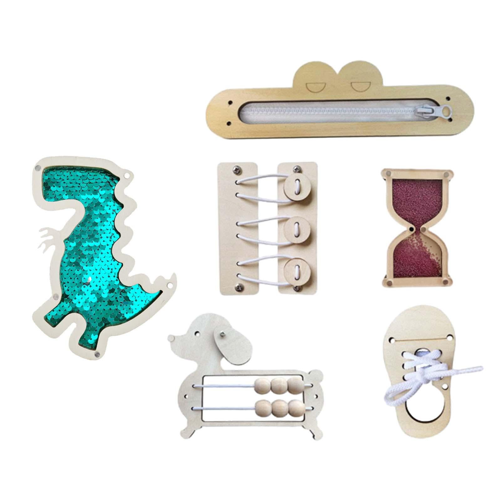 DOLITY Children's Activity Table Wooden Sensory Table Toy, Thinking ...