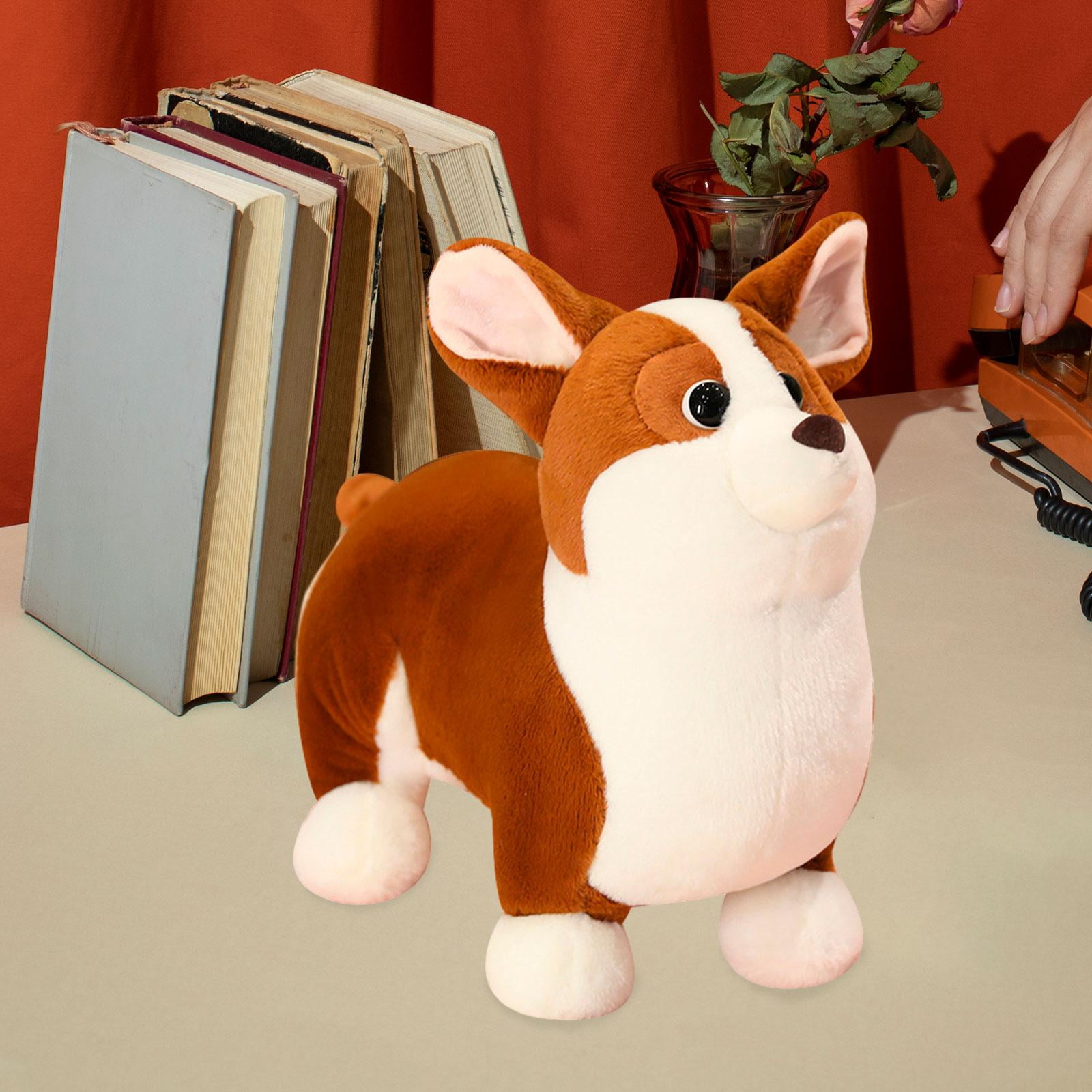 DOLITY Corgi Dog Plush Pillow Cartoon Corgi Stuffed Animal Home Decor ...