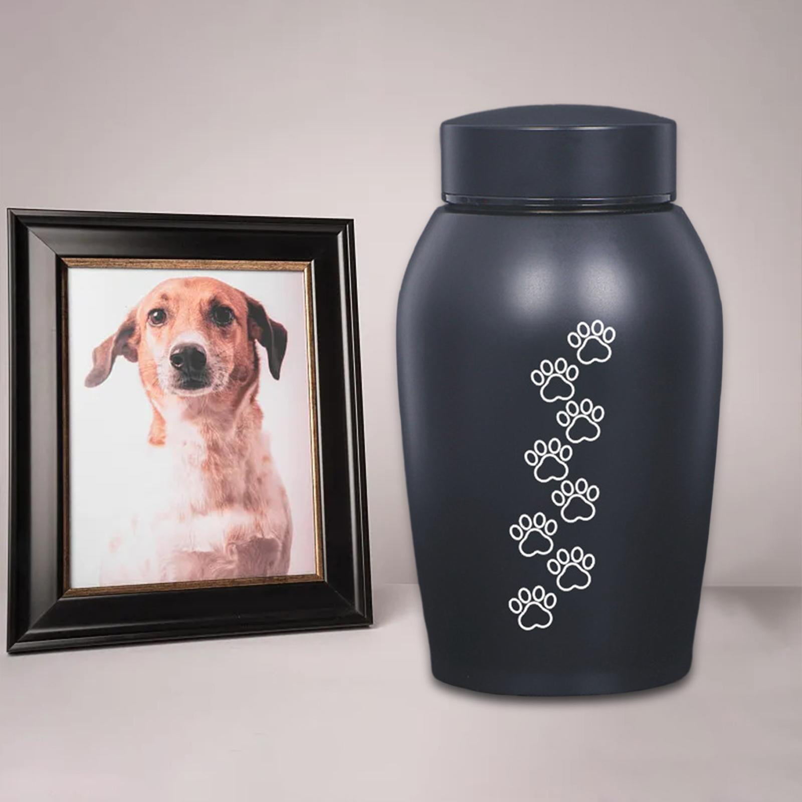 DOLITY Dog Cat Ashes Cremation Urn Durable Portable Funeral Stainless Steel Pet Urn Style C ...
