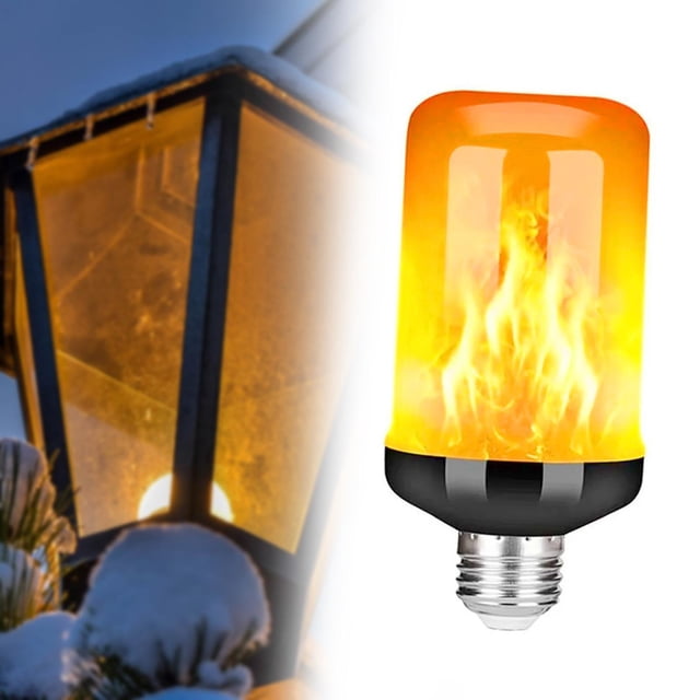 DOLITY E27 Base Bulb Flame Flickering Fire Light Bulb for Indoor ...