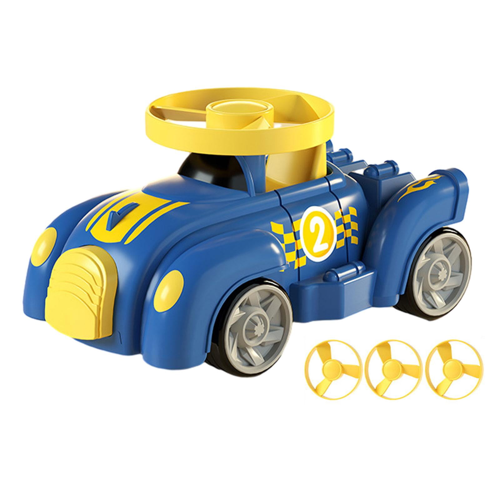 DOLITY Flying Car Toy Fast Crashing Flying Launch Toy Durable Hit and Launch Flying for Blue ...