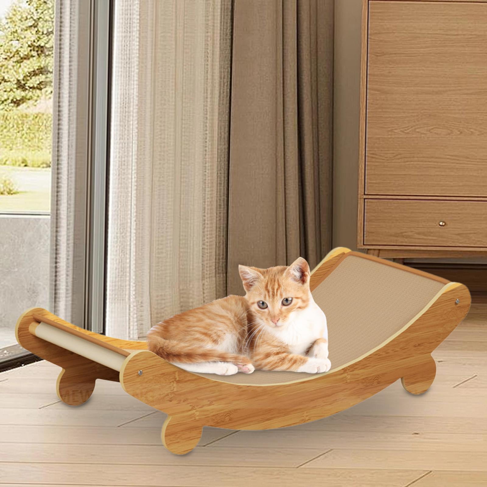 DOLITY Indoor Cats Scratcher Bed Comfortable Wood Frame Sturdy Sisal ...