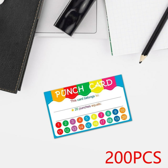 DOLITY Reward Punch Cards Classroom Motivational Card Multifunction for ...