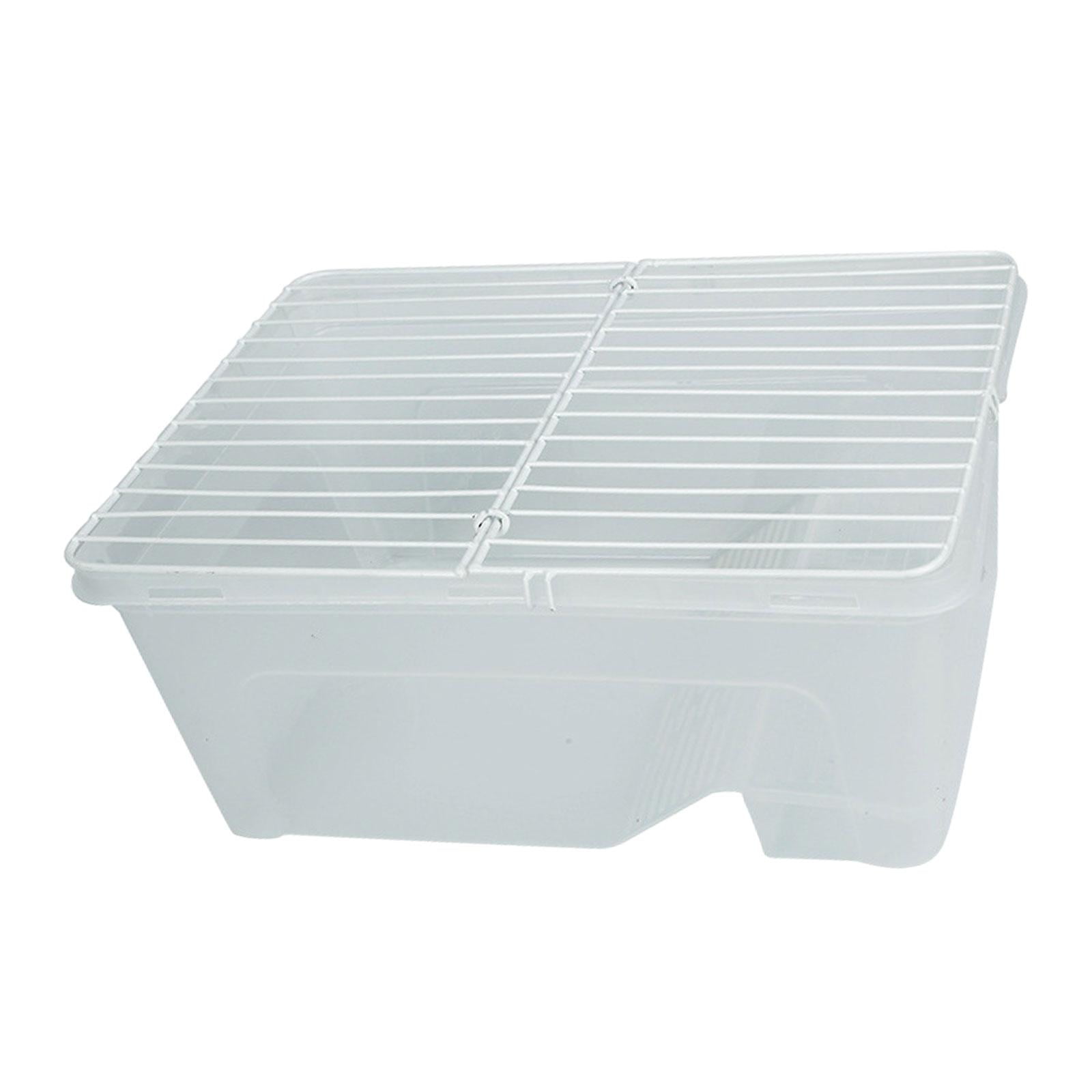 DOLITY Turtles Tank Aquarium Turtle Habitat with Cover Easy to Feeding ...