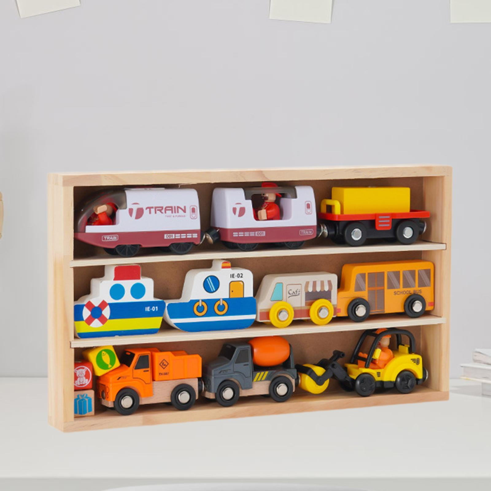 DOLITY Wooden Train Set Building Blocks Toy Train for Kids Preschool ...