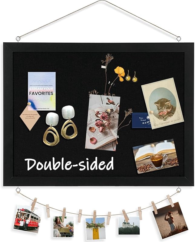 DOLLAR BOSS Bulletin Boards with Linen 1-Pack 16''X 12'' Double-Sided ...
