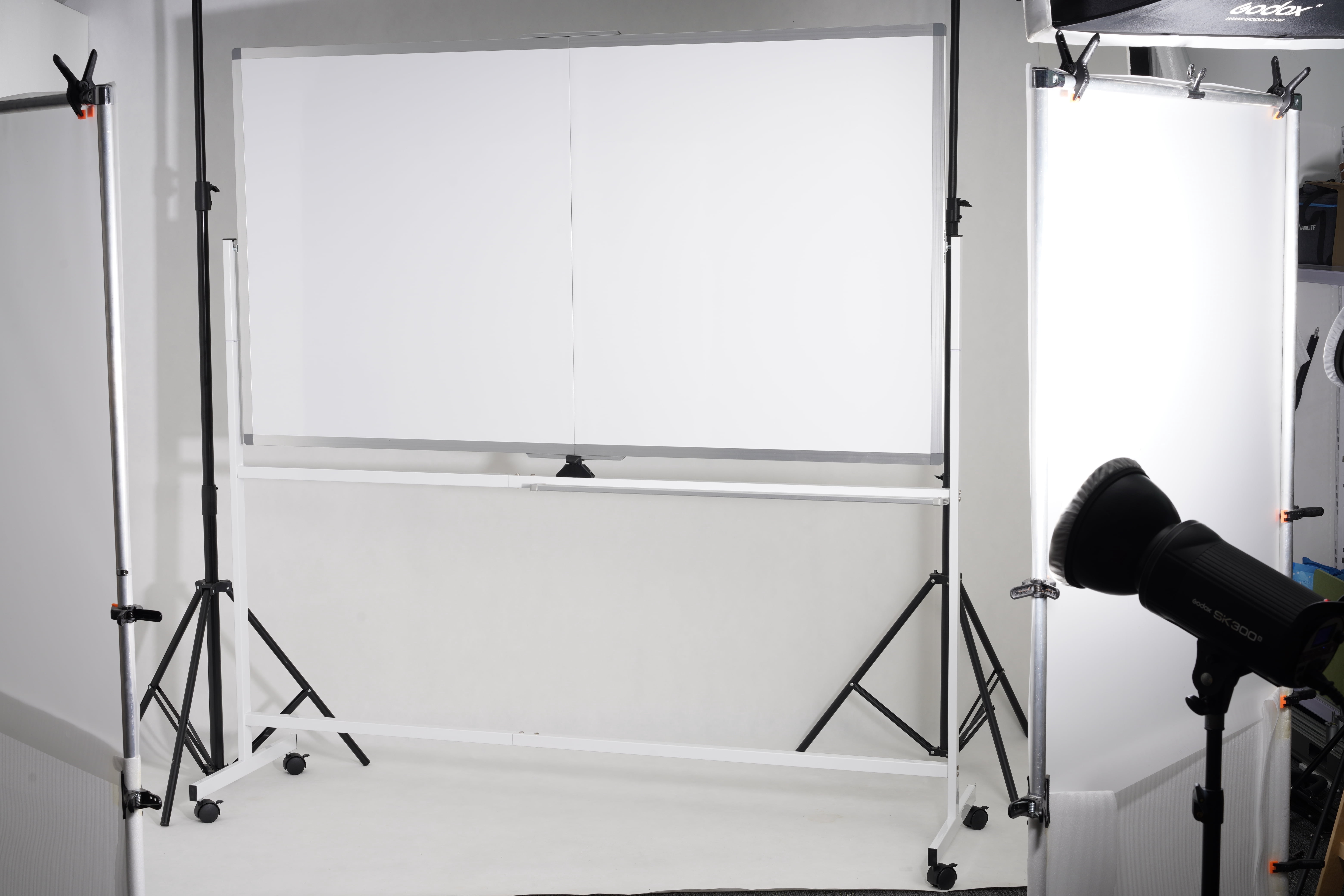 DOLLAR BOSS Rolling Whiteboard on Wheels 72"x40" Double-Sided Dry Erase ...