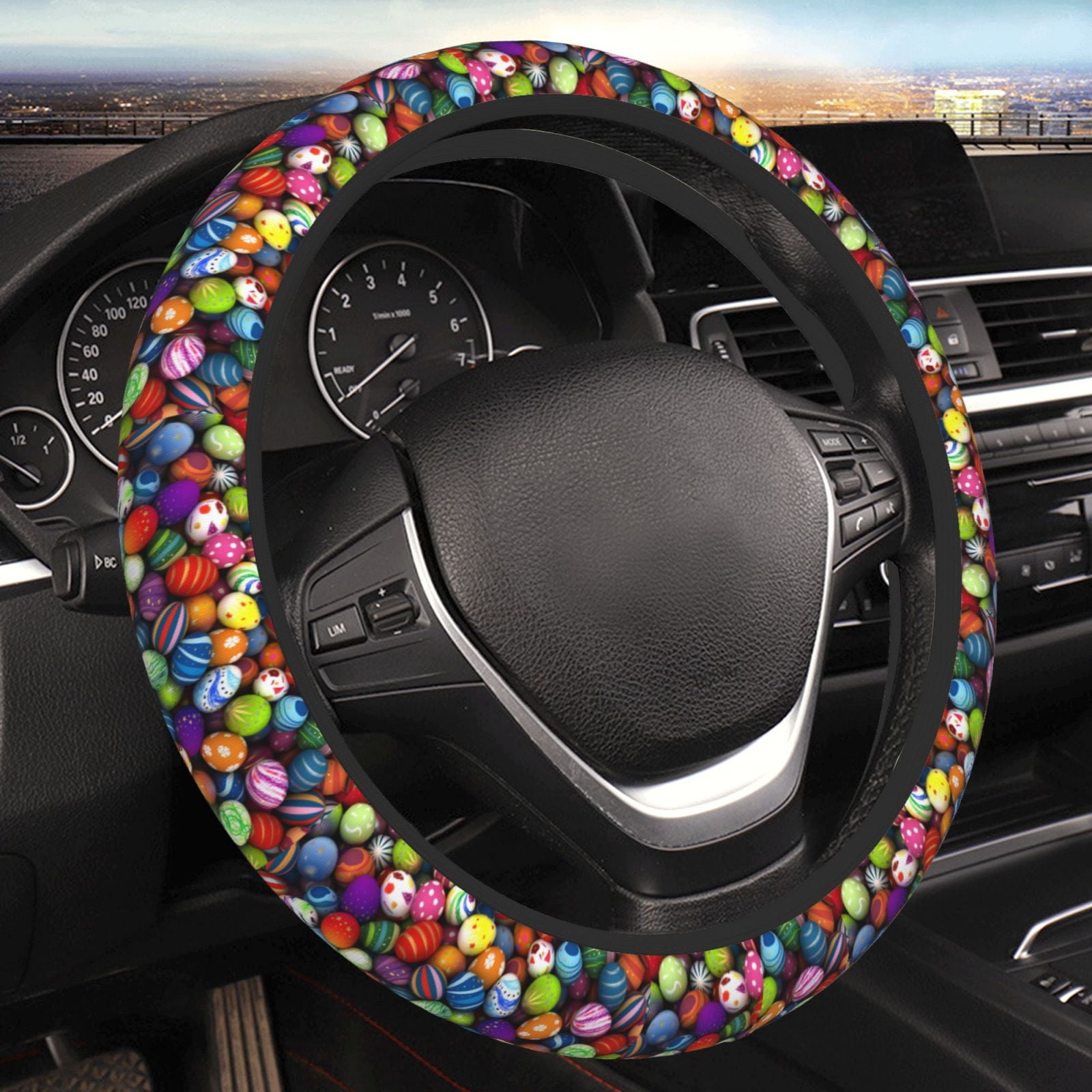 Steering Wheel Cover, Easter Eggs2 Cute Car Steering Wheel Cover for ...
