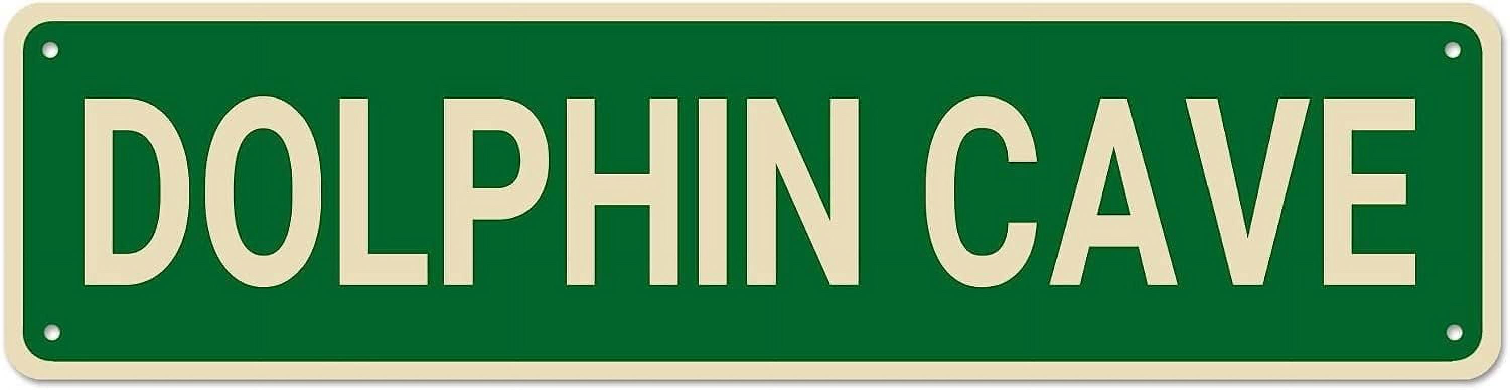 DOLPHIN CAVE Vintage Signs Retro Tin Signs Art Plaque Aluminum Sign for ...