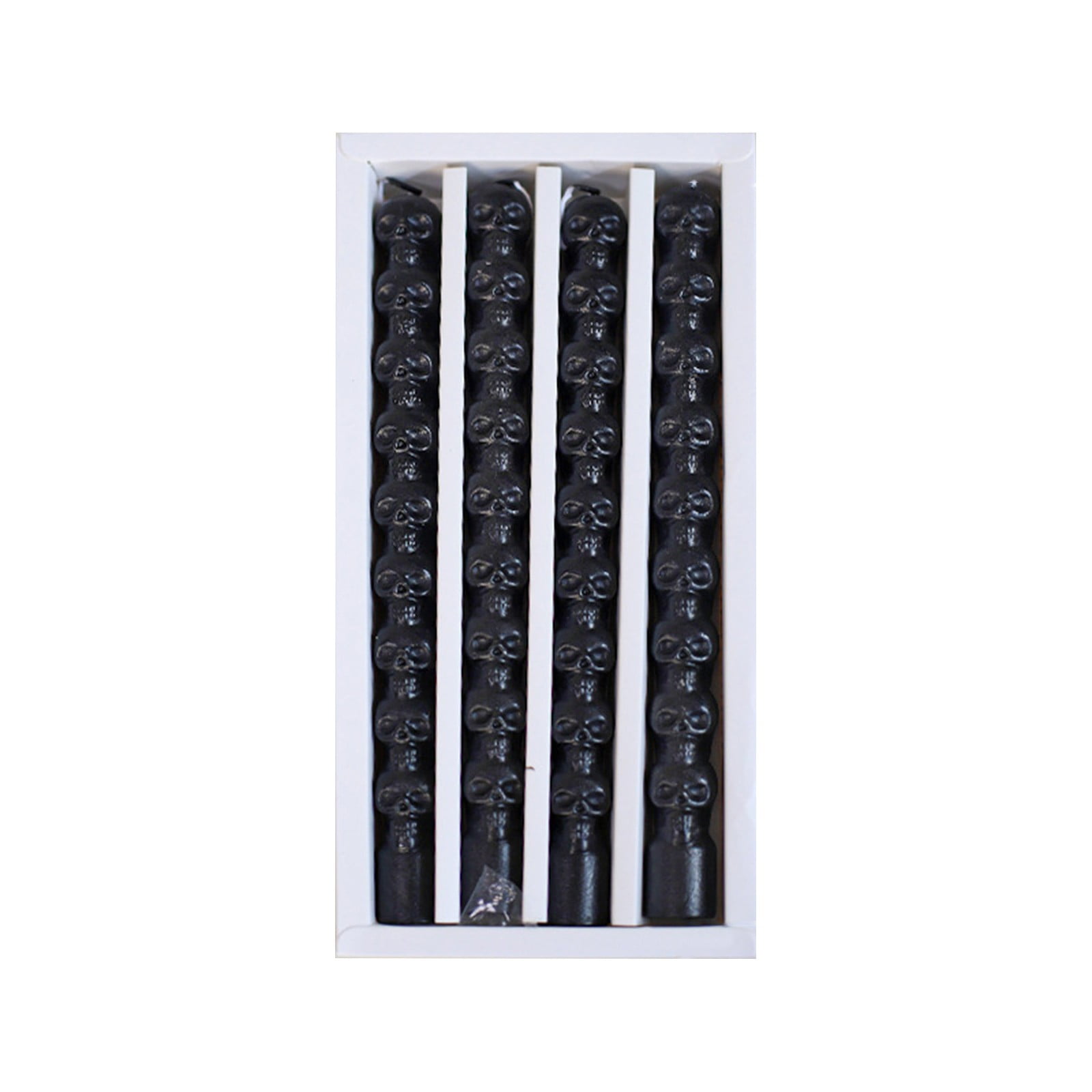 DOLZYY Halloween Skull Black Taper Candle Halloween Candlesticks ...