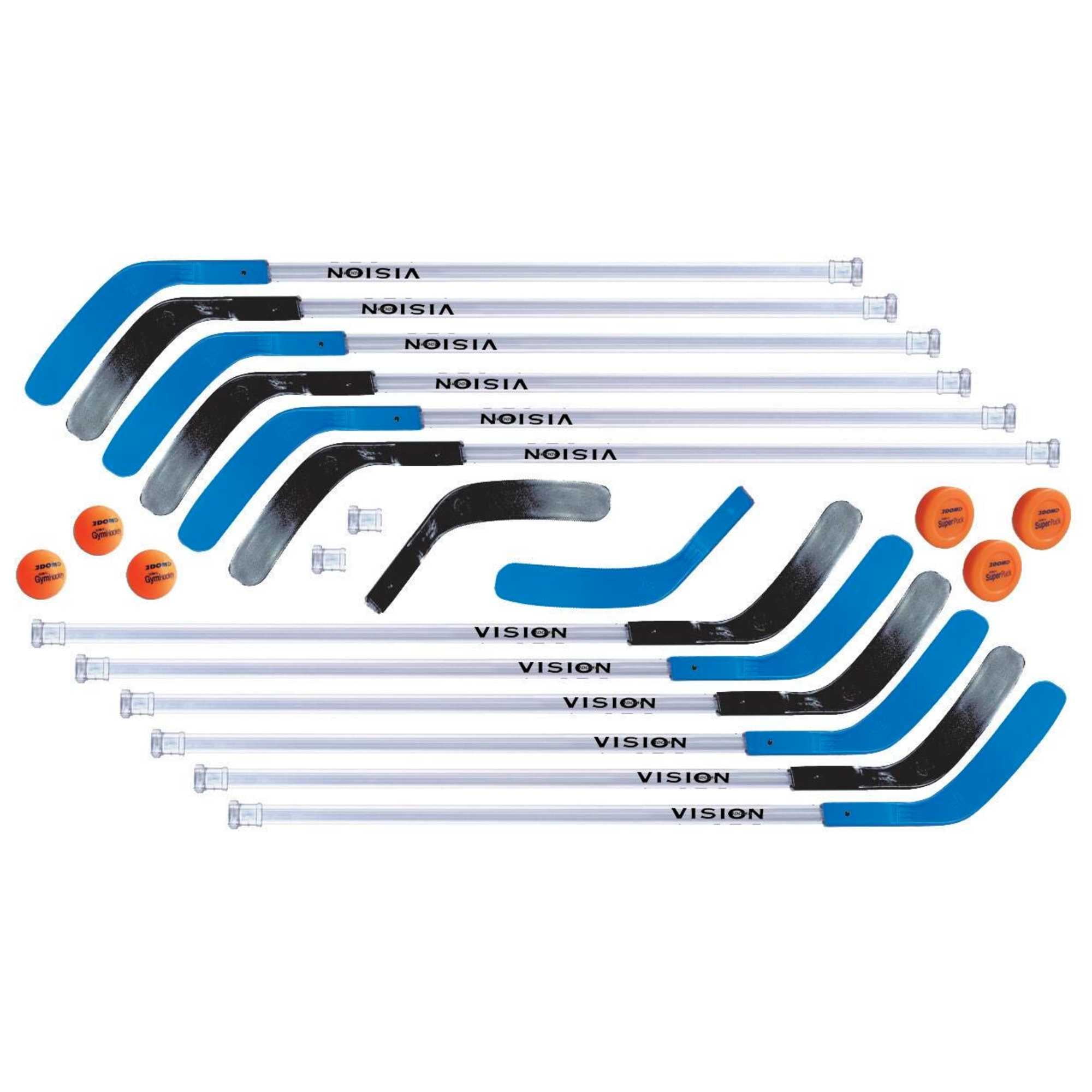 DOM Senior Vision Floor Hockey Stick Set, 52 Inches Blue/Black ...