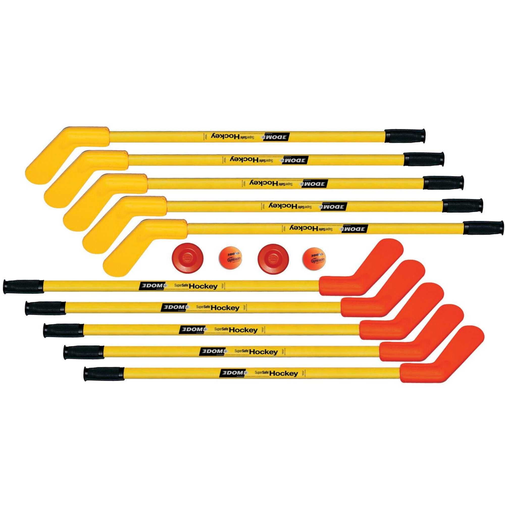 DOM Super-Safe Hockey Set,36 Inches, Includes 10 Sticks, 2 SuperSafe ...