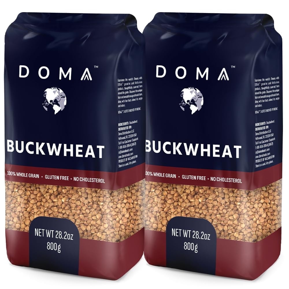 Doma Toasted Buckwheat Groats 3.5lb 36 Servings Whole Grain for Porridge Kasha and Side Dishes ...