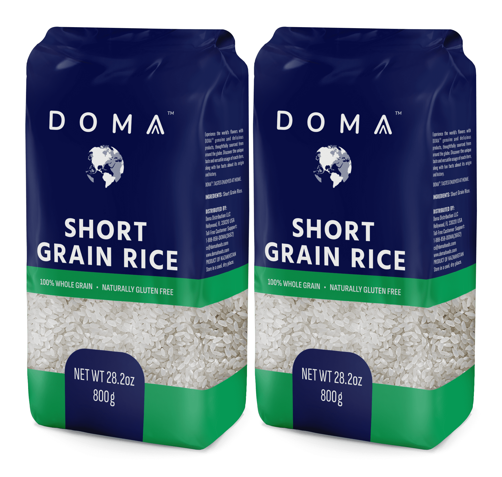 DOMA Premium Short Grain White Rice 3.52lb (2x1.76lb) - Sushi-Grade ...