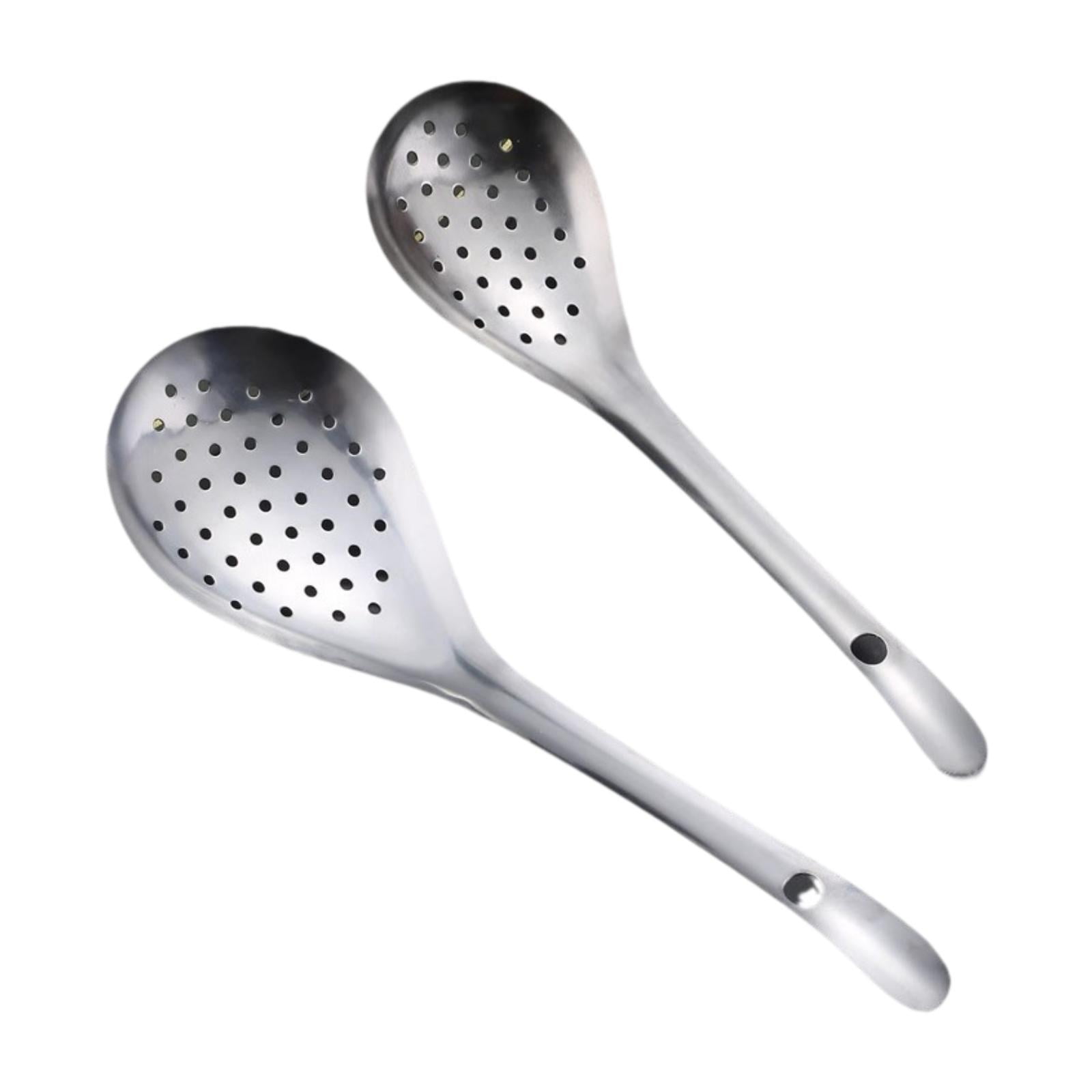 DOMELAY 2 Pieces Kitchen Slotted Spoon Spaghetti Drain Spoon for Potato ...