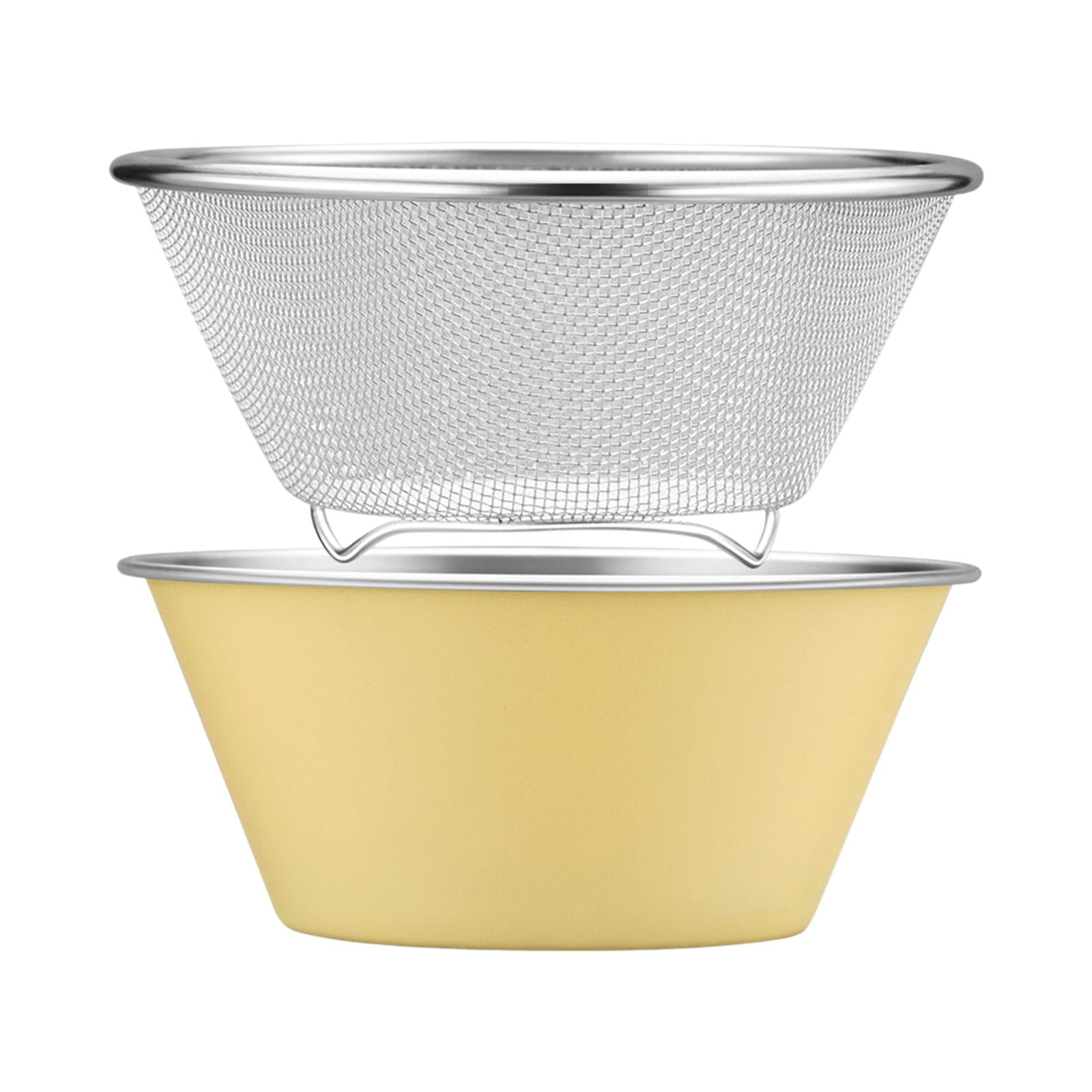 DOMELAY 2 in 1 Colander with Mixing Bowl Set Rice Washer for Grains ...