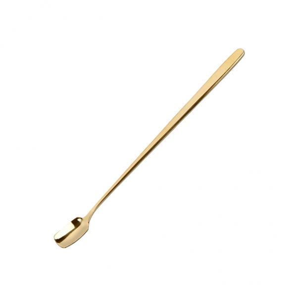 DOMELAY 2xLong Handle Spoon Stainless Steel Spoon Tea Coffee Milkshake ...