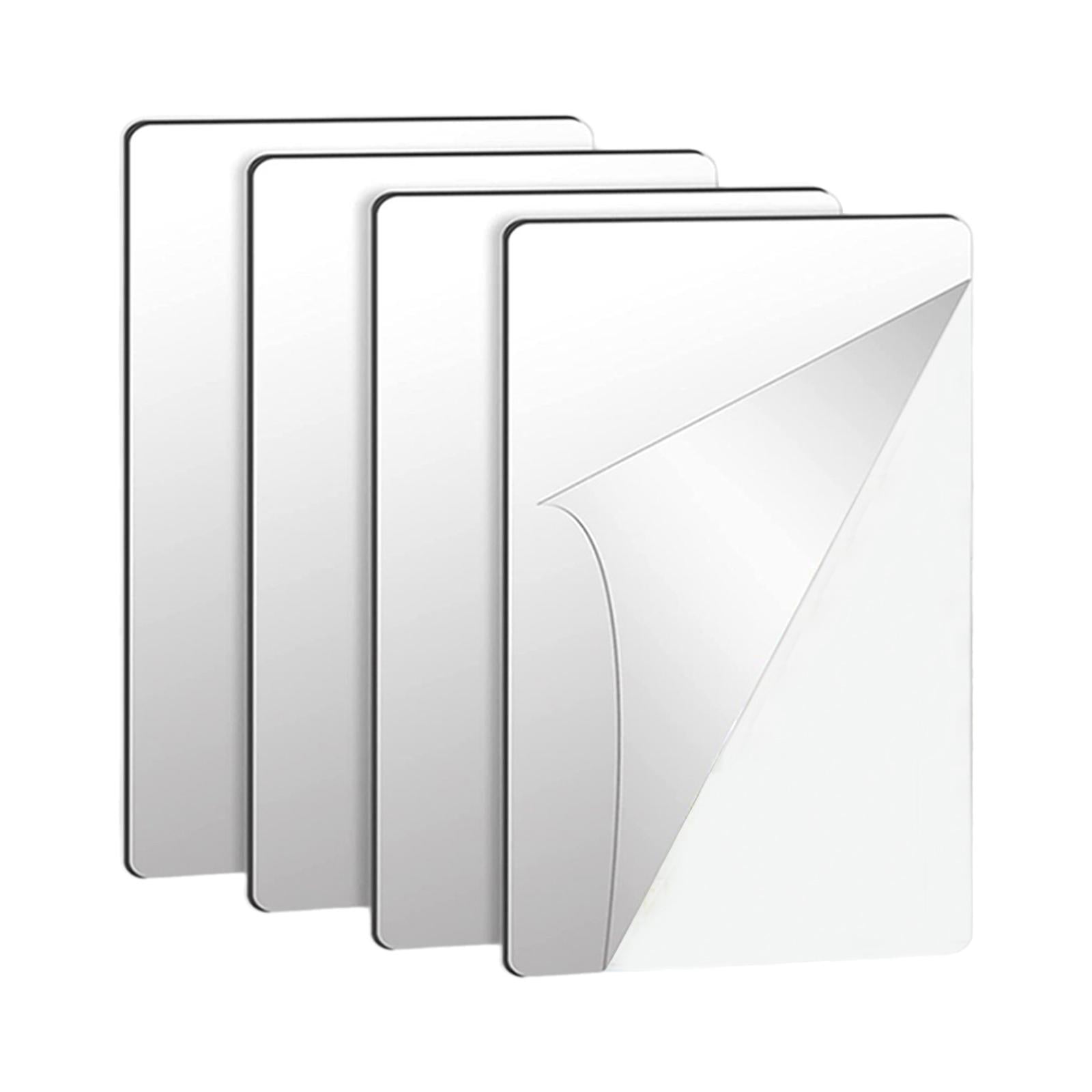 DOMELAY 4 Pieces Acrylic Mirror Wall Stickers Mirror Tiles for Room ...