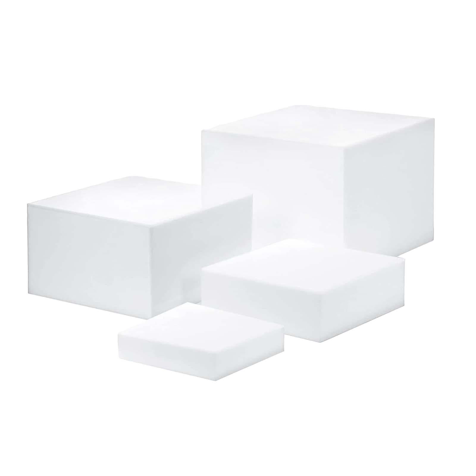 DOMELAY 4 Pieces Buffet Riser Acrylic Cube Display Nesting Food Riser ...