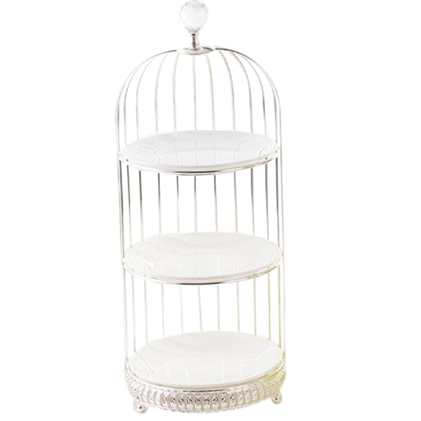 DOMELAY Bird Cage Cake Dessert Stand Iron Afternoon Tea Stand for ...