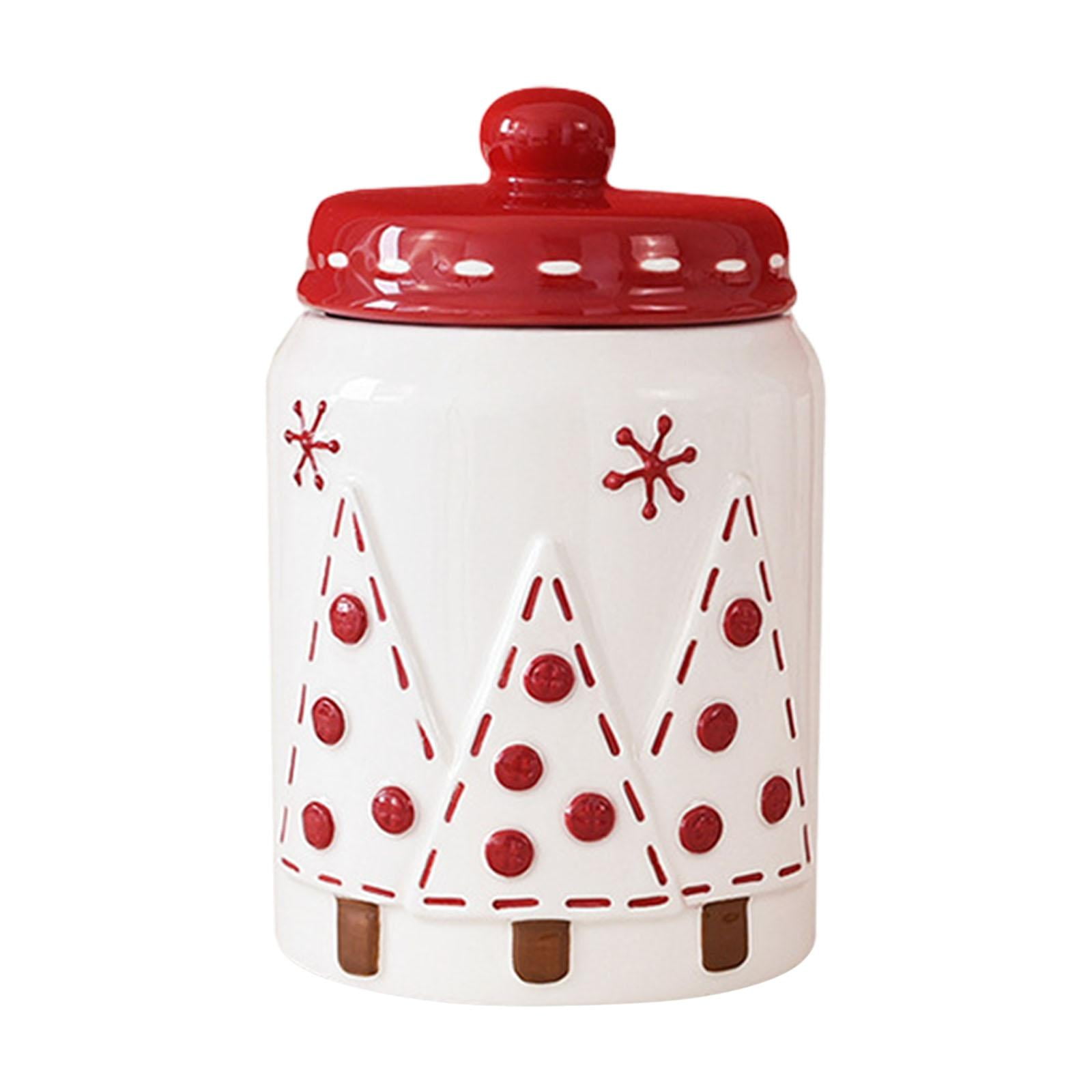 DOMELAY Ceramic Cookie Jar Cereal Can Tea Canister for Loose Tea ...