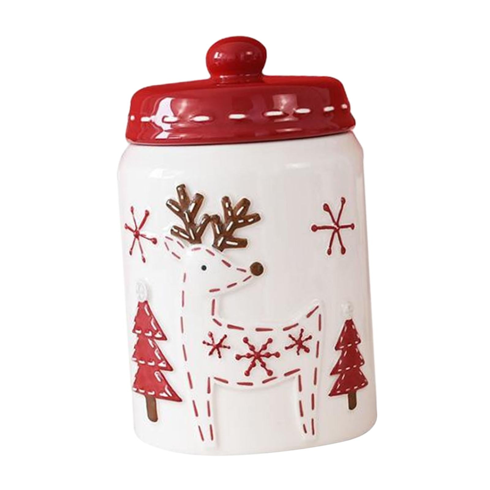 DOMELAY Ceramic Cookie Jar Cereal Can Tea Canister for Loose Tea ...