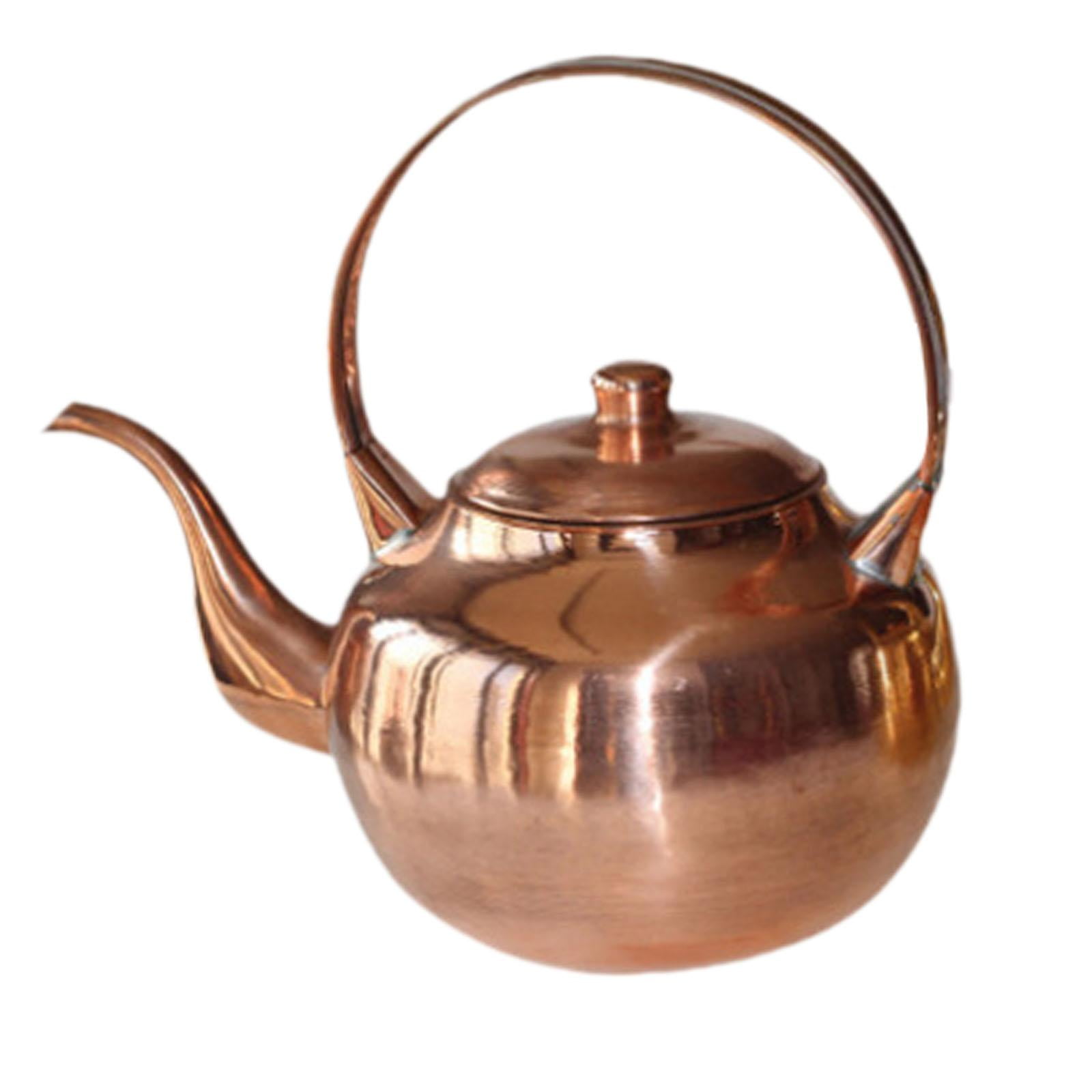 DOMELAY Copper Kettle 1.2L for Gas Stoves Induction Hob Camping ...