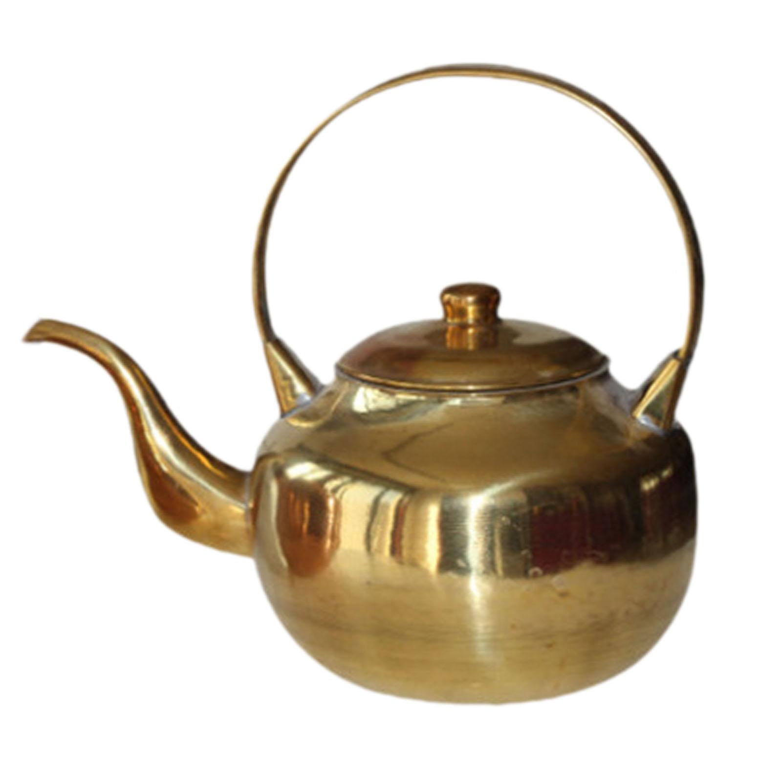 DOMELAY Copper Kettle 1.2L for Gas Stoves Induction Hob Camping ...
