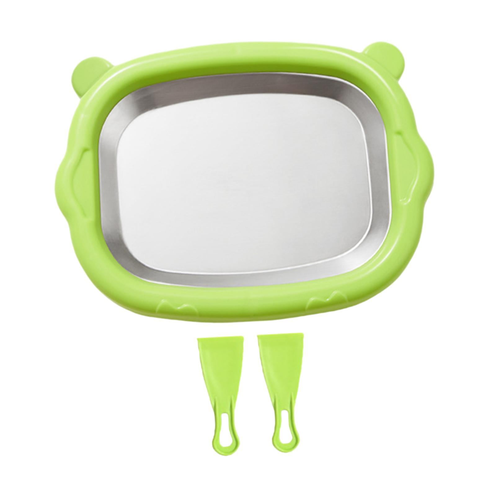 DOMELAY DIY Ice Cream Maker Pan Freezer Plate Freeze Yogurts Pan for ...