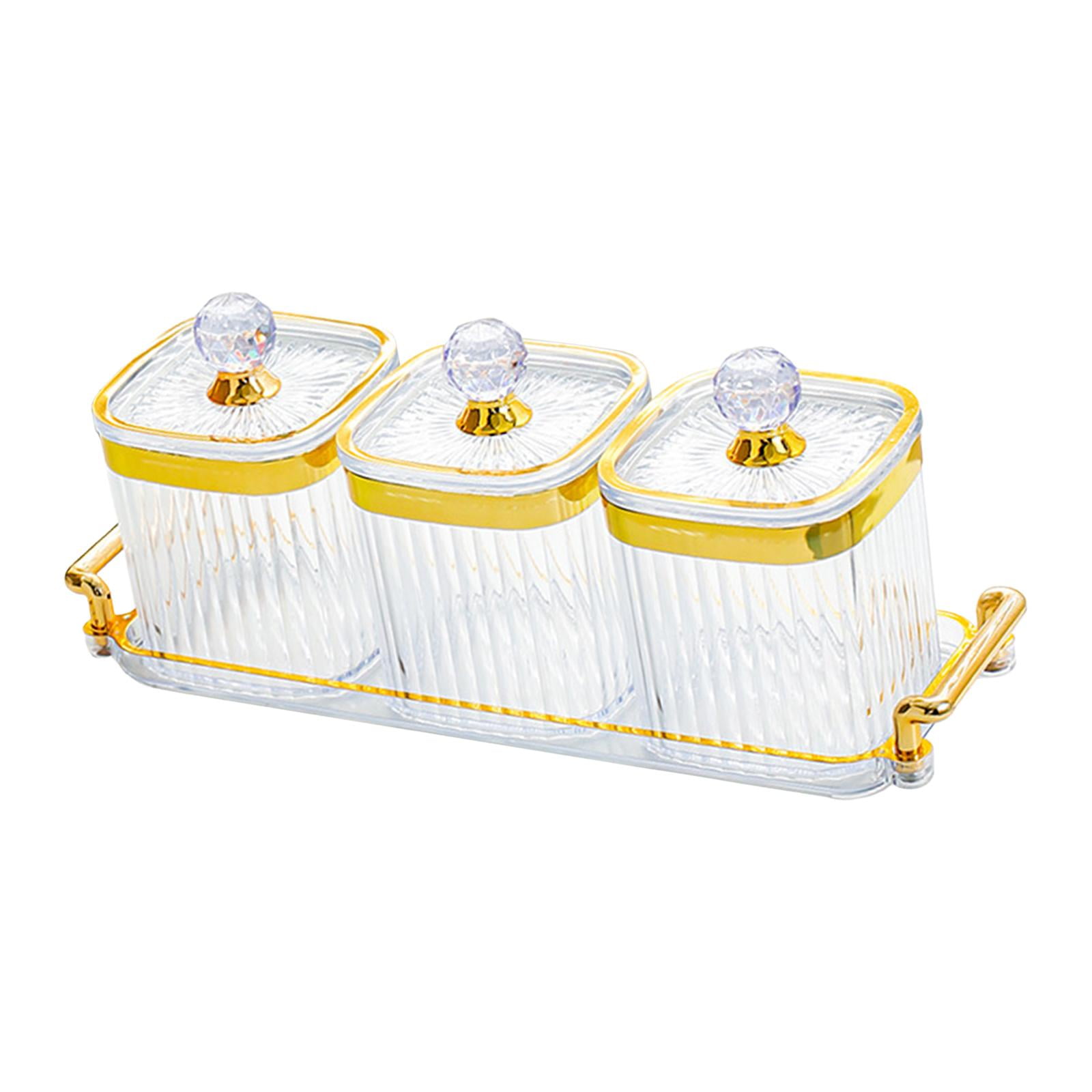DOMELAY Dried Fruit Nut Plates with Lid Divided Serving Bowls Appetizer ...