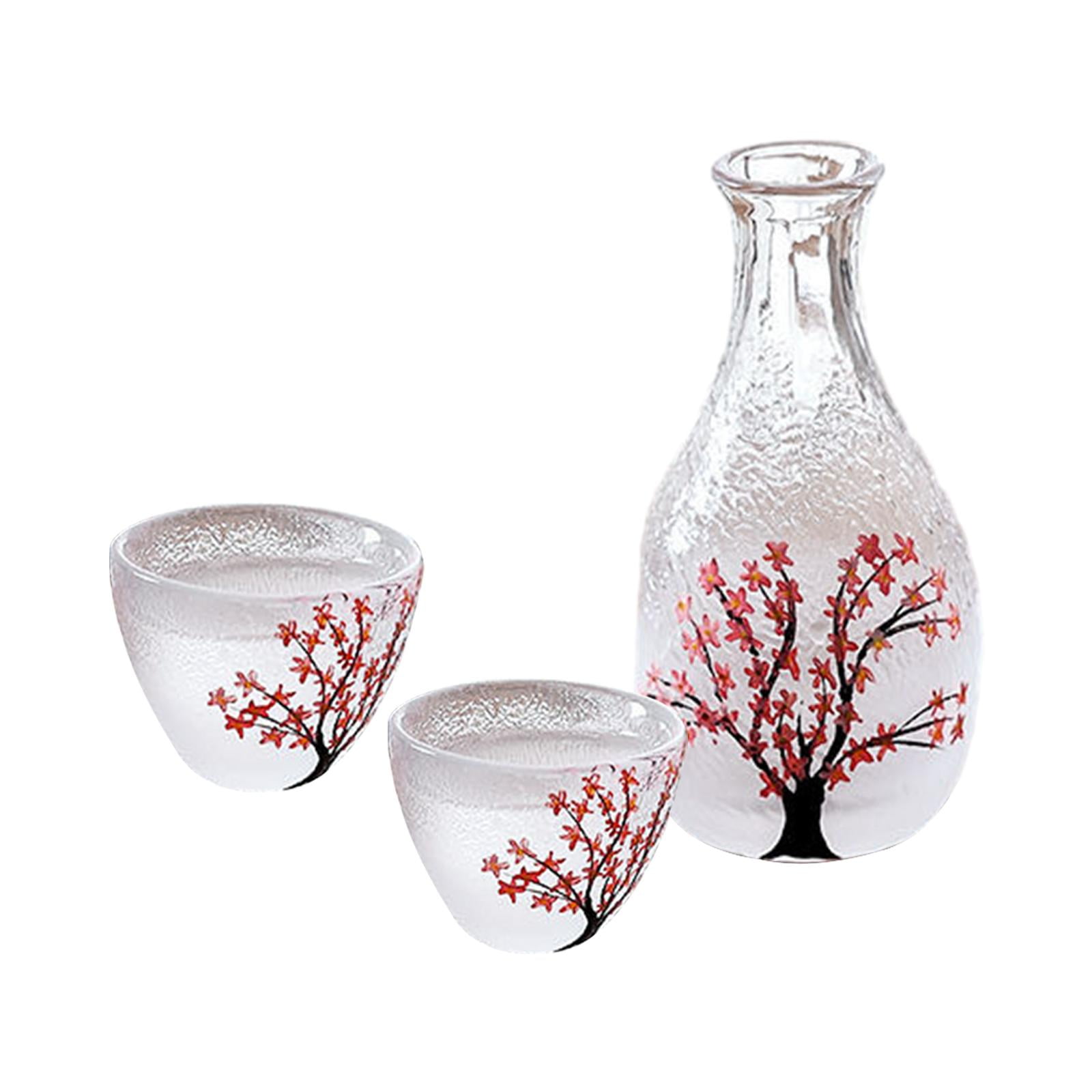 DOMELAY Glass Sake Glasses Set, Gift Set, Japanese Sake Cups, Cold/Hot ...