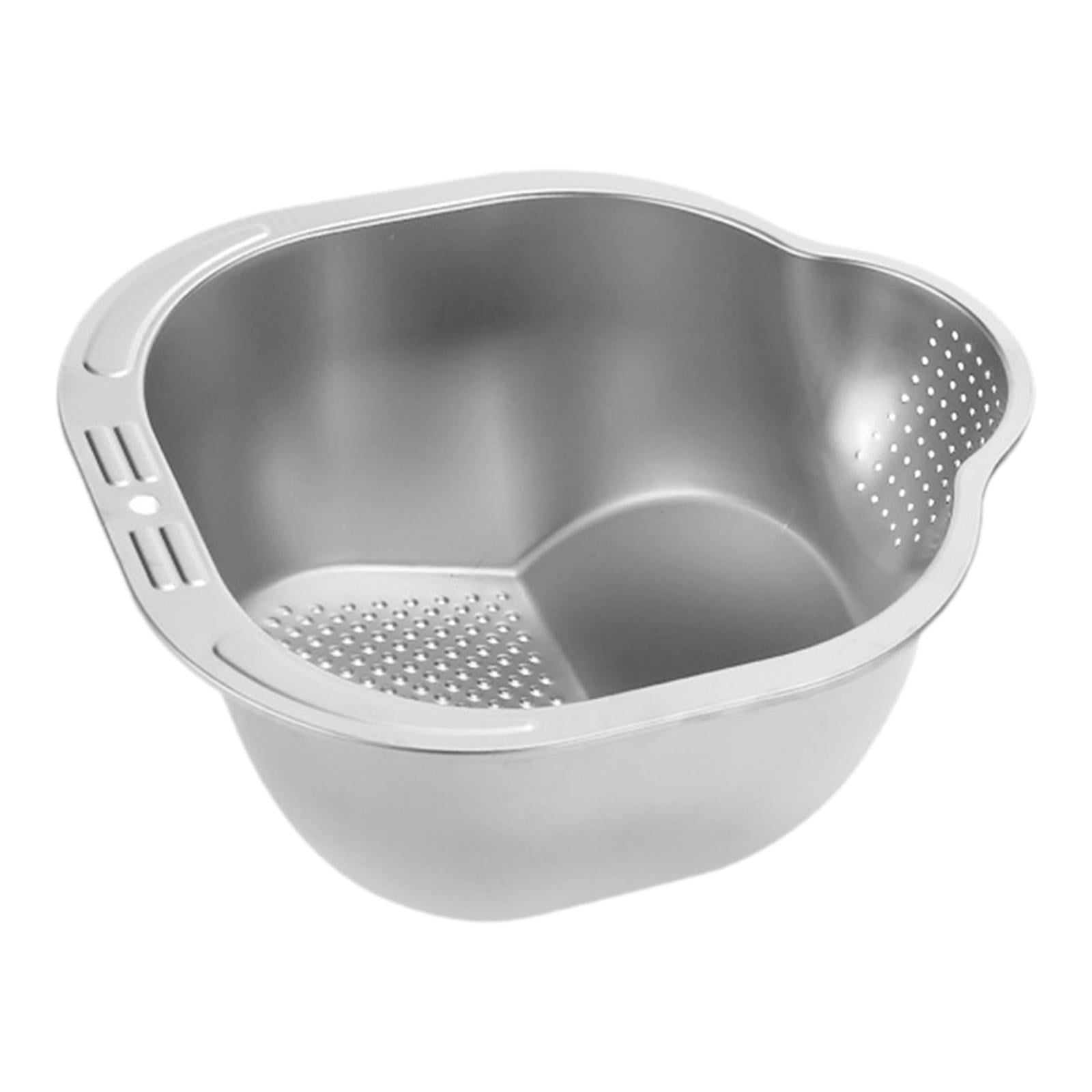 DOMELAY Slanted Rice Strainer Washing Bowl Home Sieve Drainer for ...