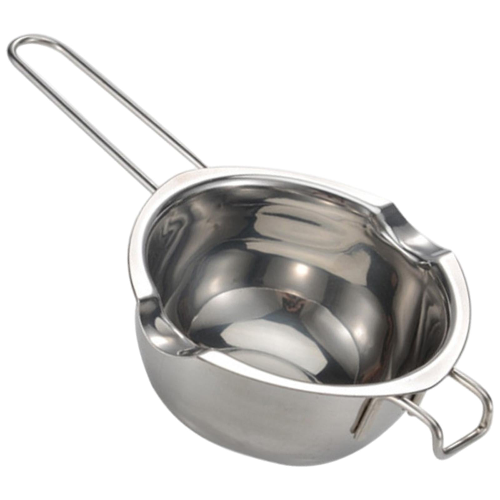 DOMELAY Round Double Boiler Pot 400ml Cooking Pot with Handle Large ...