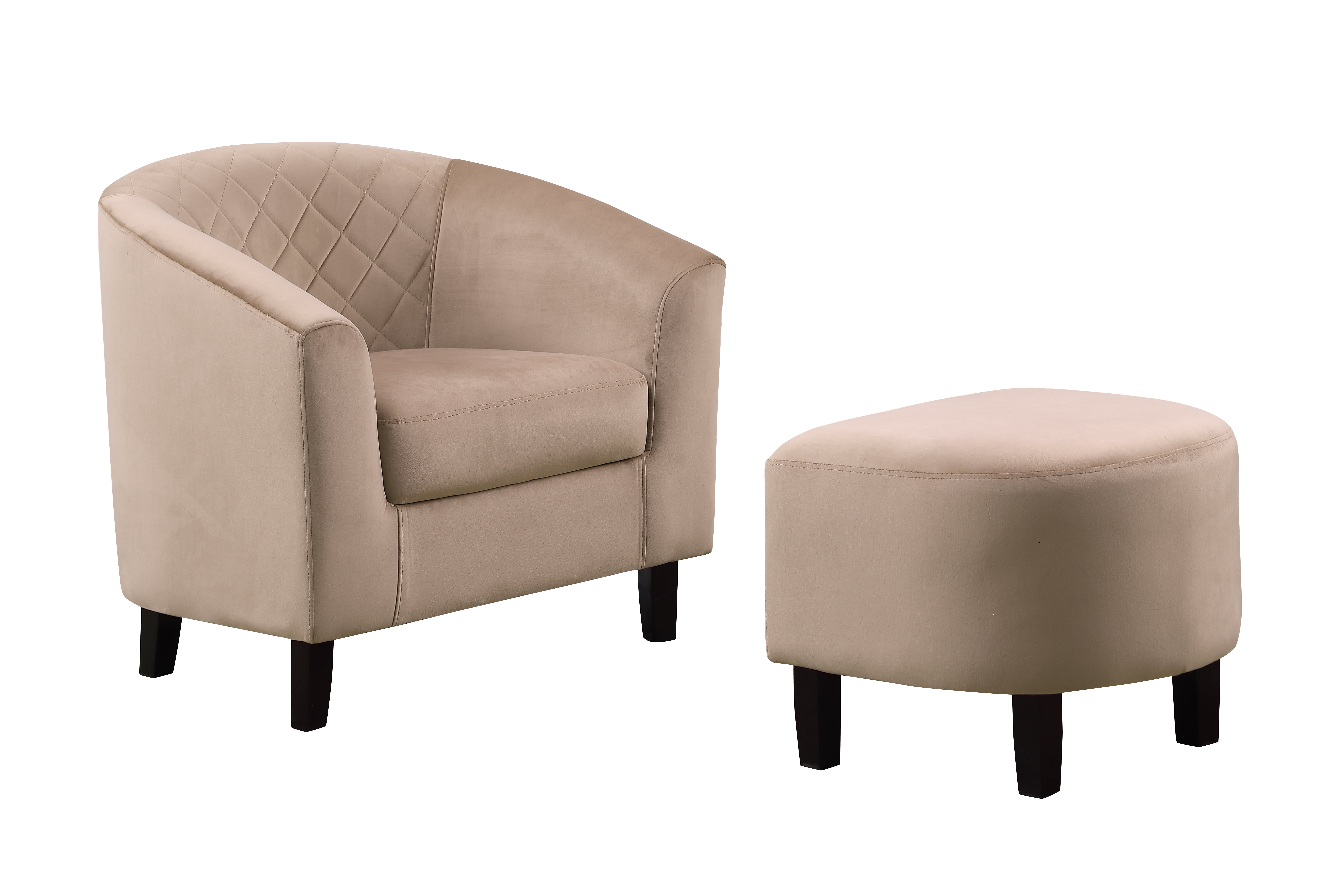 DOMETOUR Accent Chair with Ottoman, Velvet Tub Chair for Living Room ...