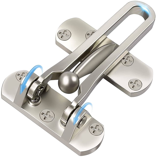 Door Lock Latch for Home Security, Swing Bar Door Latch for Front and ...