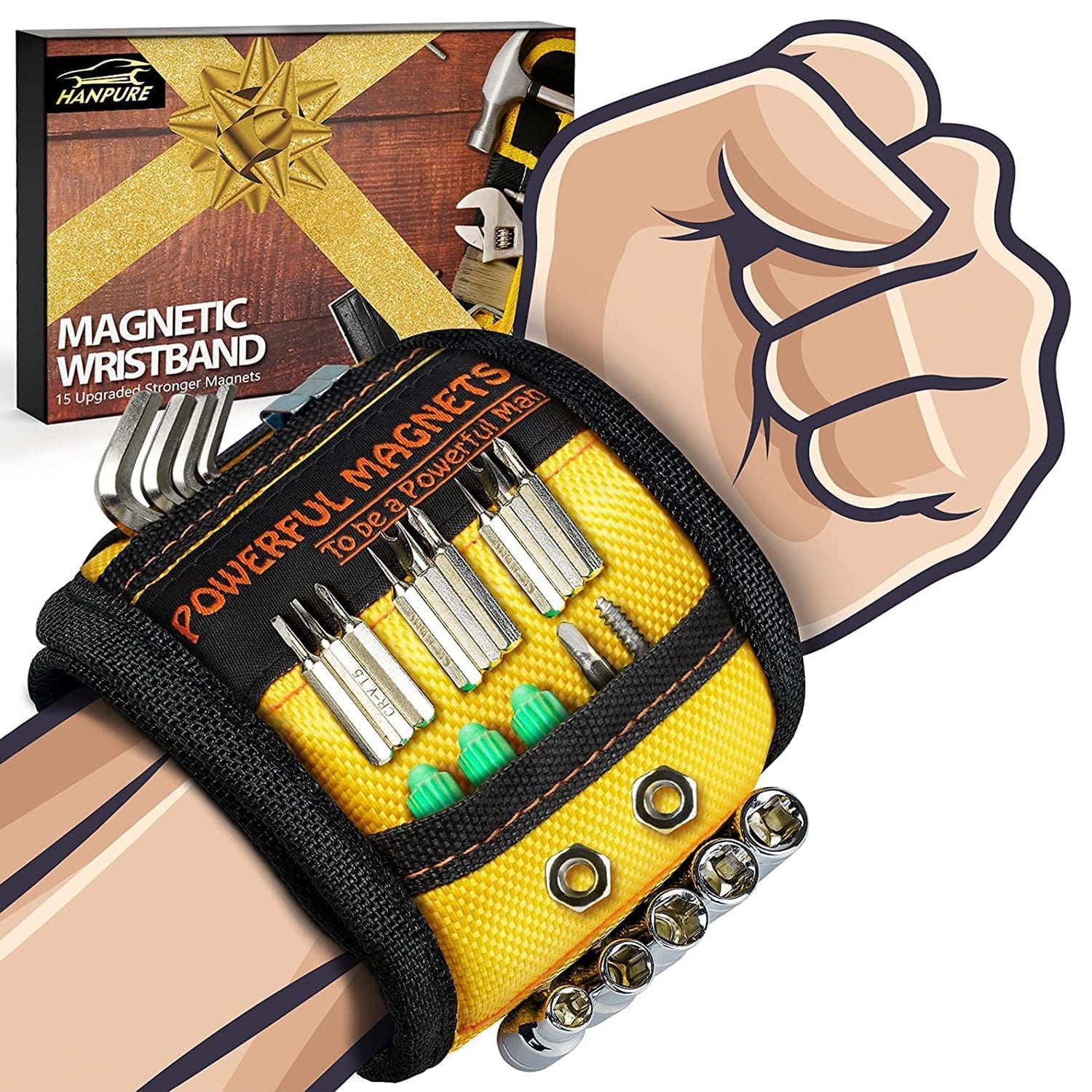 DOMETOUR Magnetic Wristband for Tools, Tool Belt Christmas Gift for Dad ...
