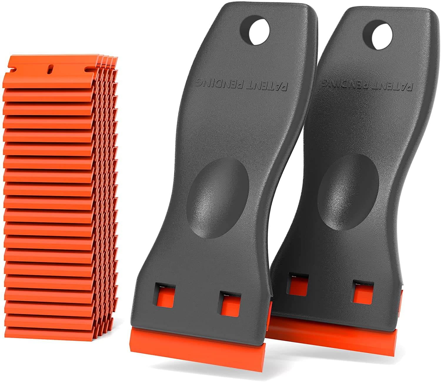 DOMETOUR Plastic Razor Blade Scraper Decal Sticker Remover Tool 2 Pack ...