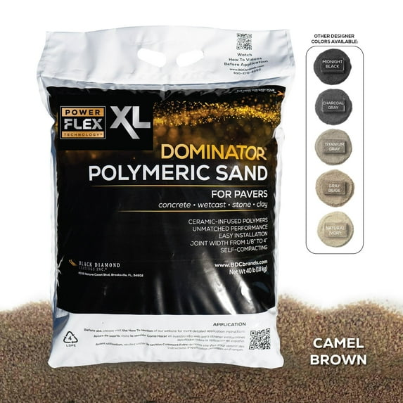 DOMINATOR XL 40 lbs. Camel Brown Polymeric Sand, Pro-Graded Paver Joint ...